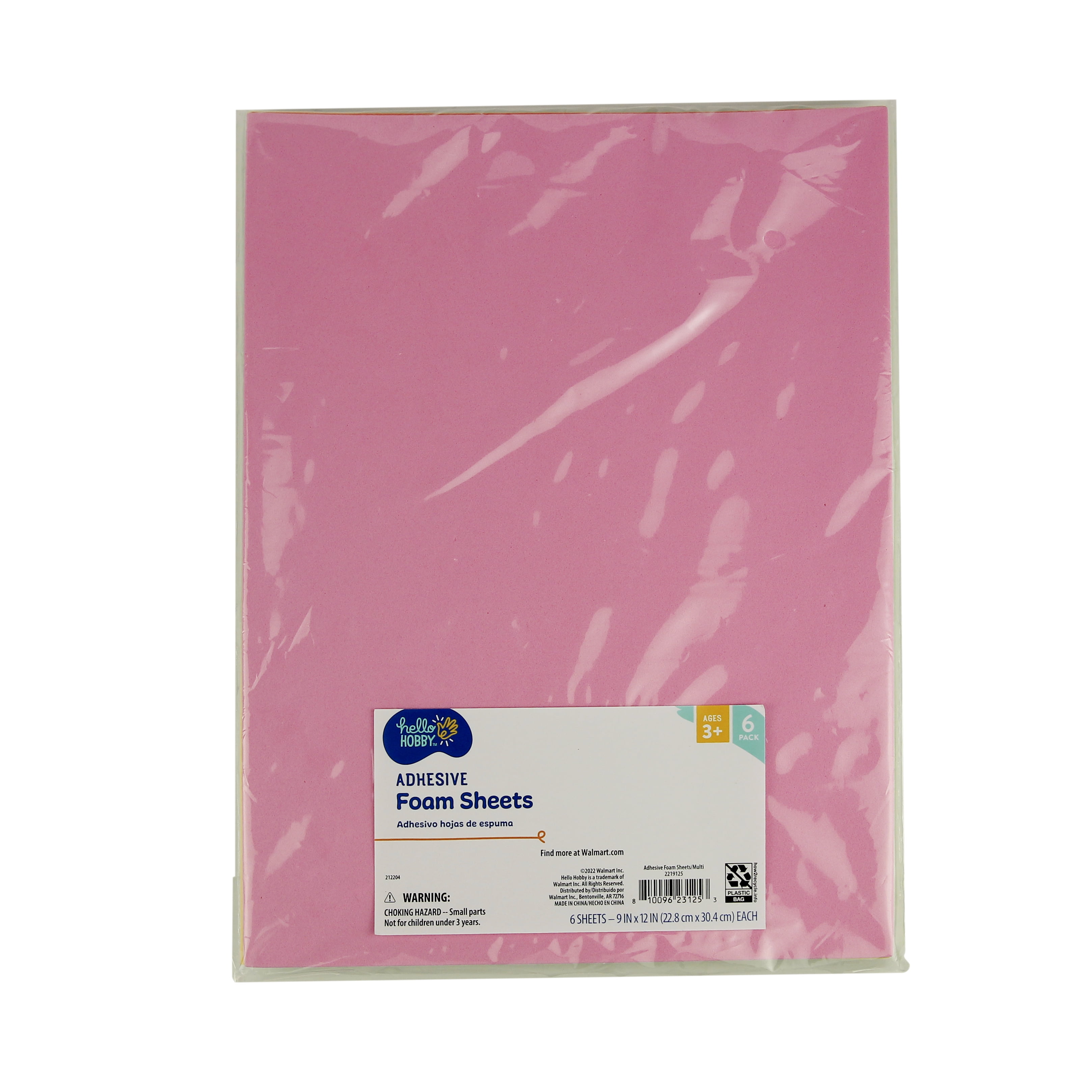 Hello Hobby Multicolor Foam Sheets, 6 Piece Art & Craft Styrofoam ...