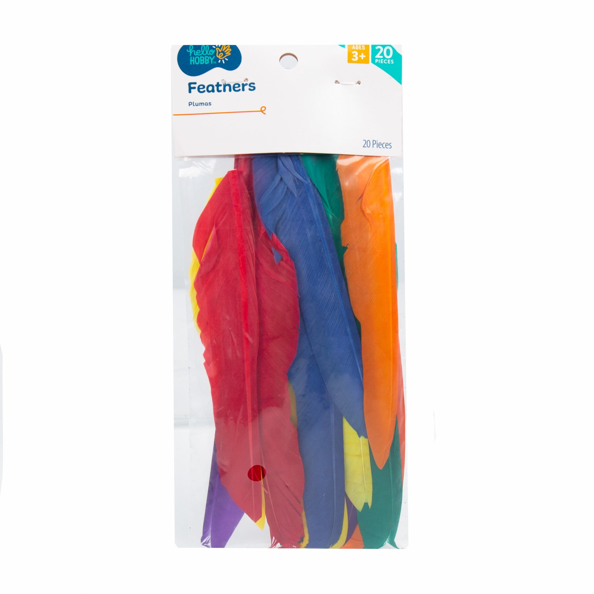 Hello Hobby Multicolor Rainbow Feathers - Walmart.com