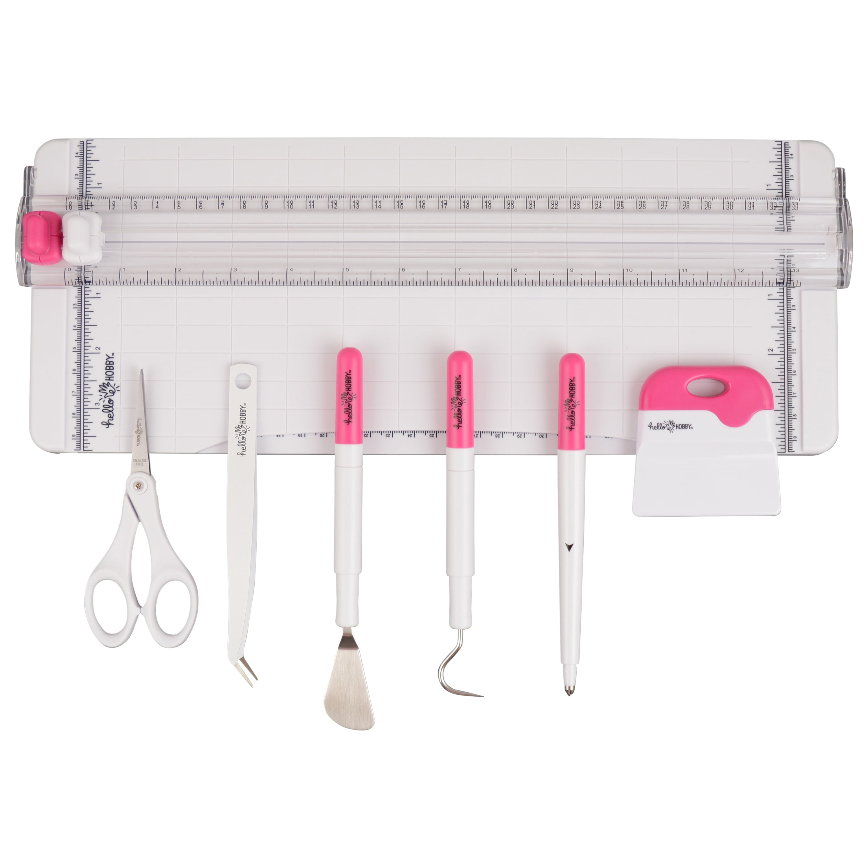 Hello Hobby Craft Vinyl Die-Cutting Accessory Tool Kit, Pink, 7 Pieces ...
