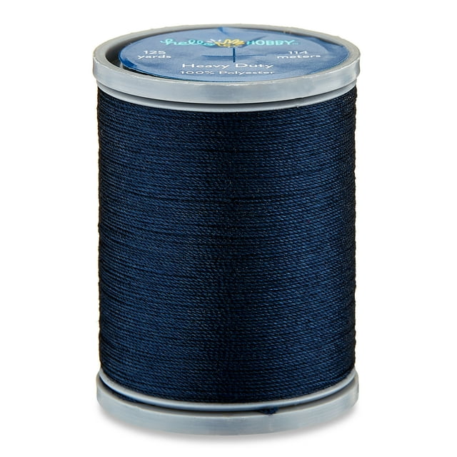 Hello Hobby Night Marine Blue 100% Polyester Heavy Duty Thread, 125 ...