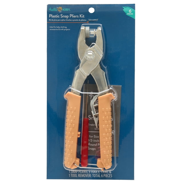 Hello Hobby Plastic Snap Pliers Kit, 6 Pieces - Walmart Business Supplies