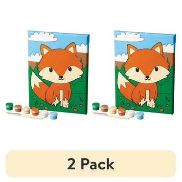 Hello Hobby Kids Canvas Panels, 100% Cotton Acid Free White Canvas, 8 ...