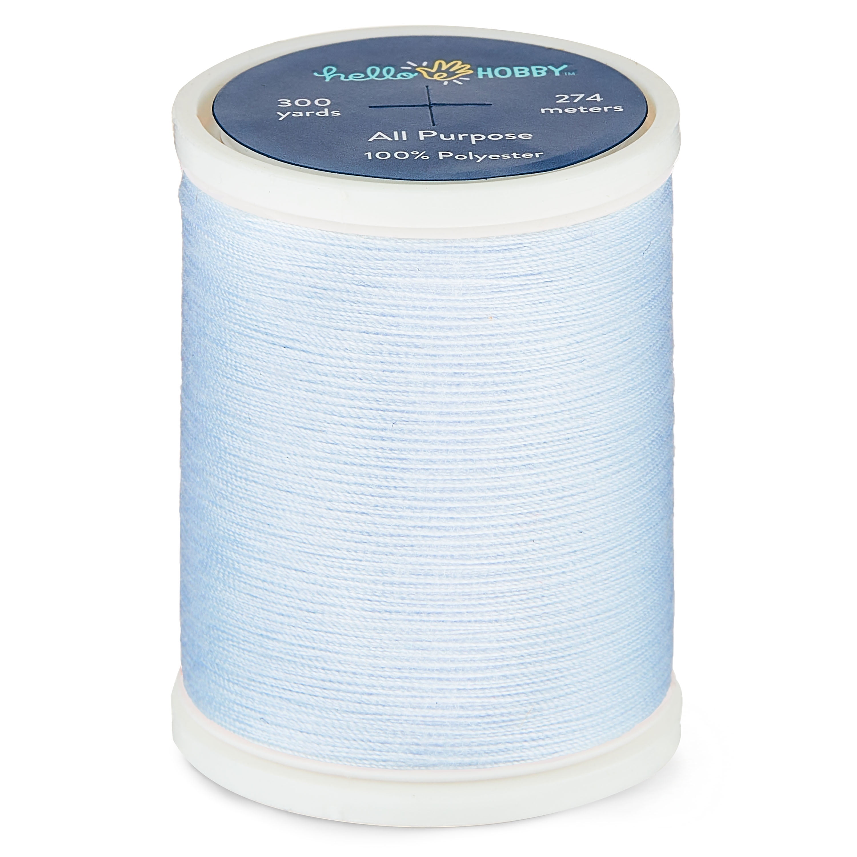 Hello Hobby Pale Blue All Purpose Polyester Sewing Thread 300 Yards for ...