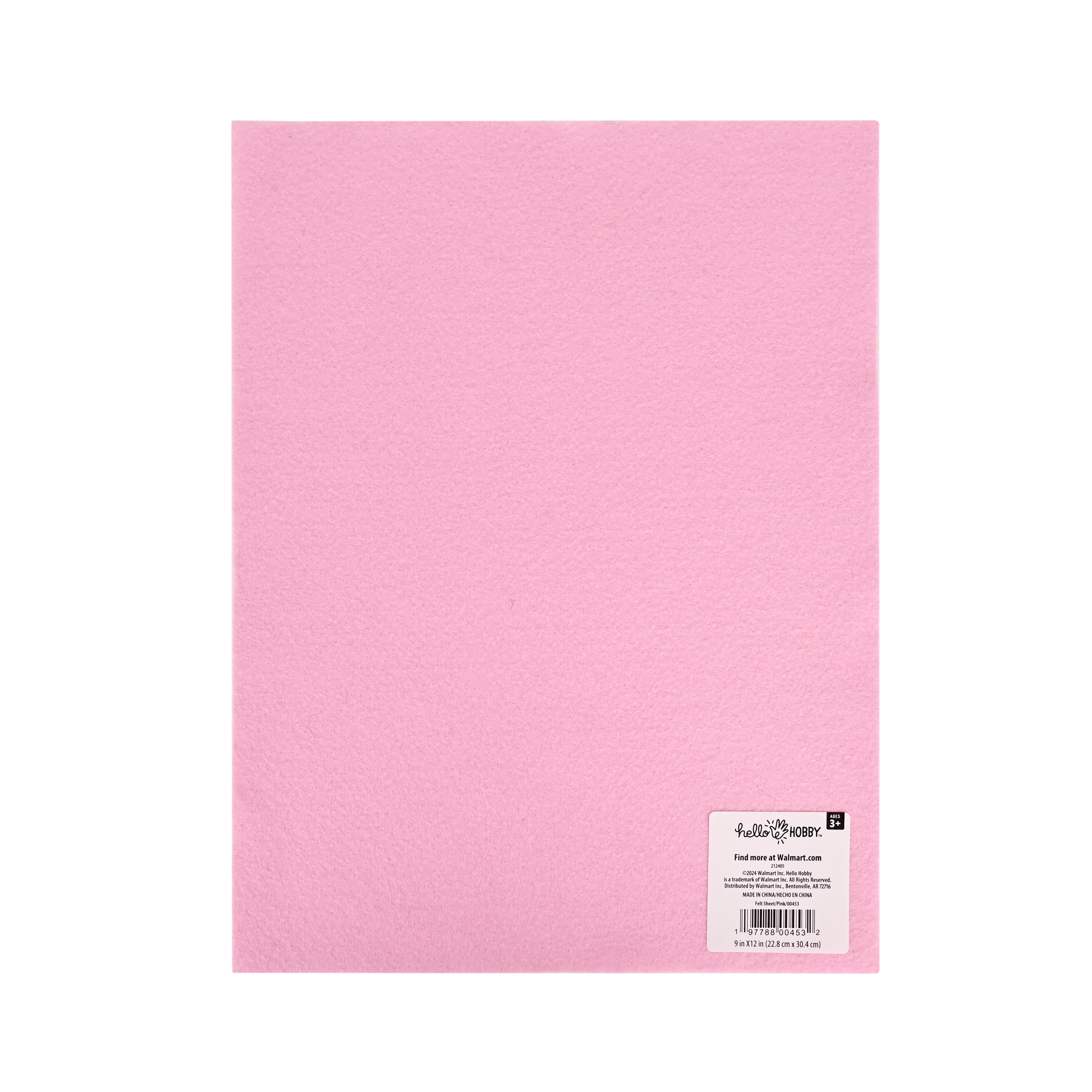 Hello Hobby Pink Felt Sheet for Crafting, 9" x 12", Soft Craft Base ...