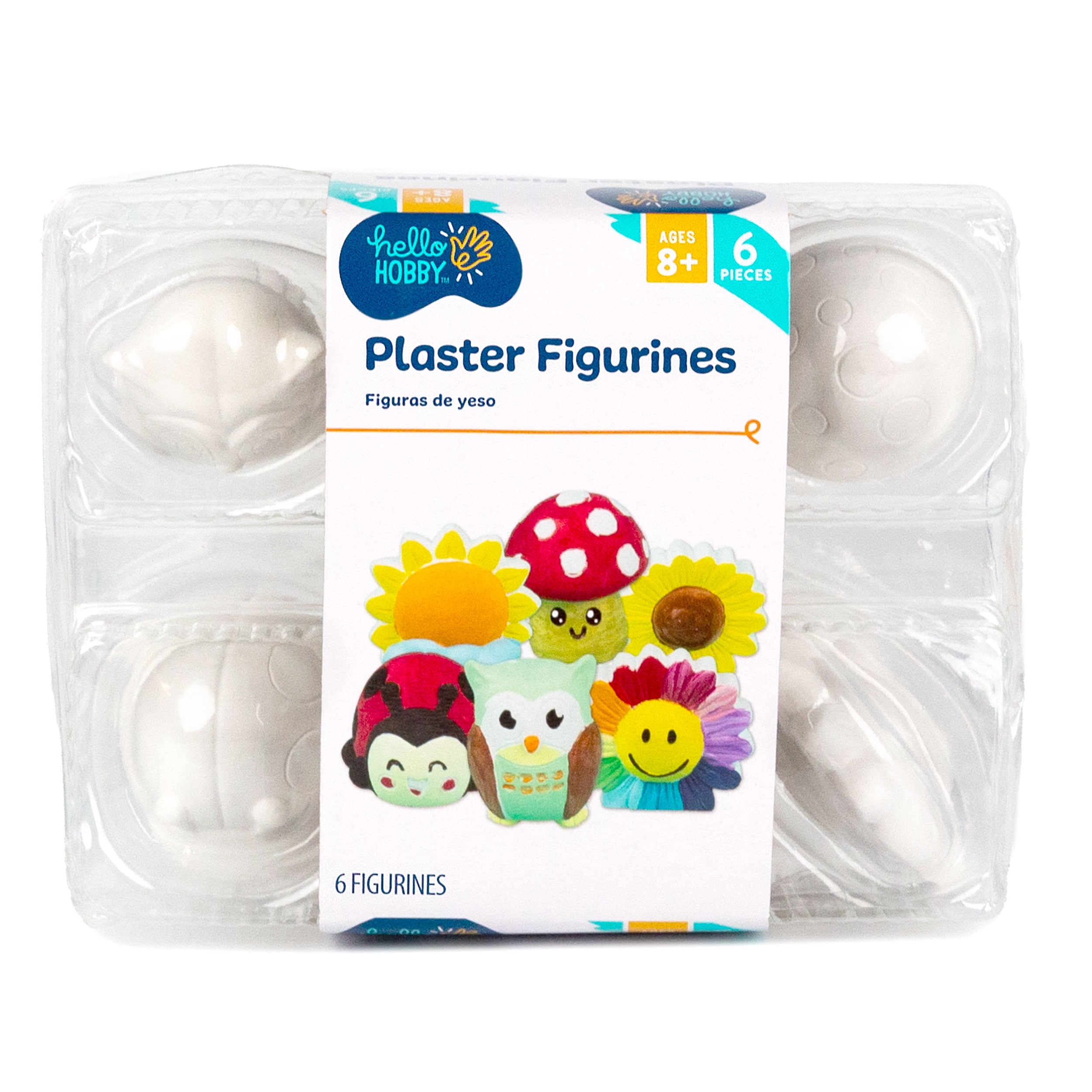 Hello Hobby Plaster Woodland Figurines Set of 6 Miniature DIY Craft ...