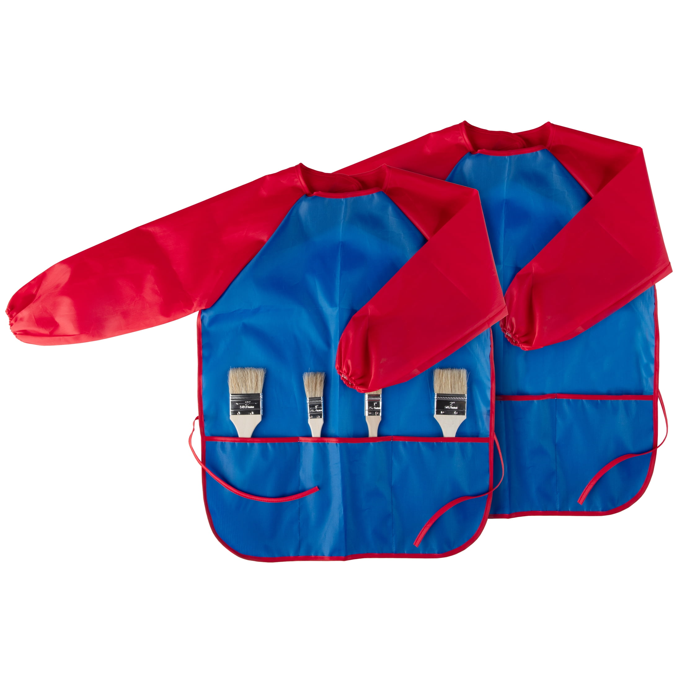 Hello Hobby Reusable Kids Smock 2 Pack, Blue & Red, Child Unisex ...