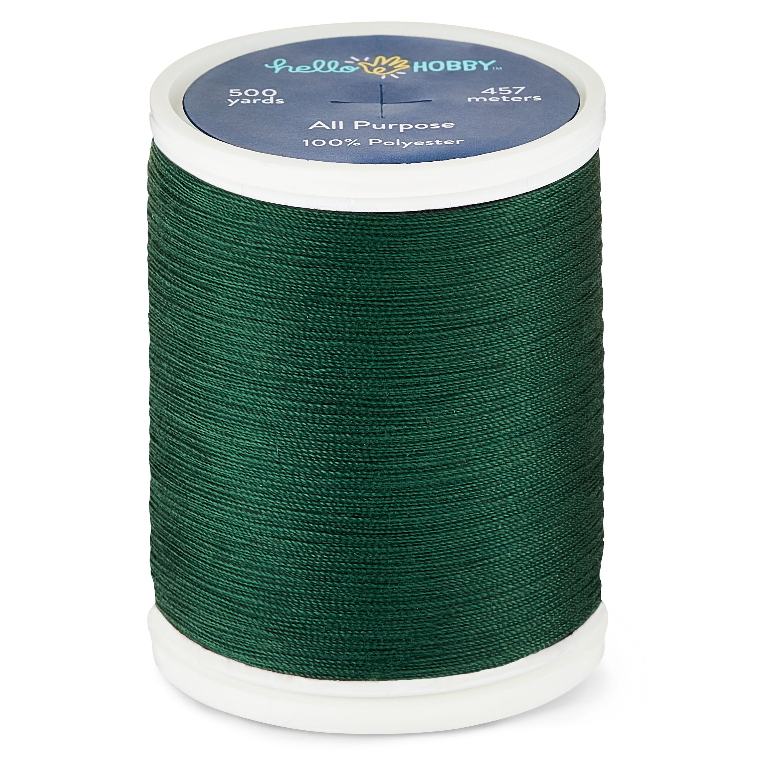 Hello Hobby All Purpose Polyester Sewing Thread, Green, 500 Yards ...