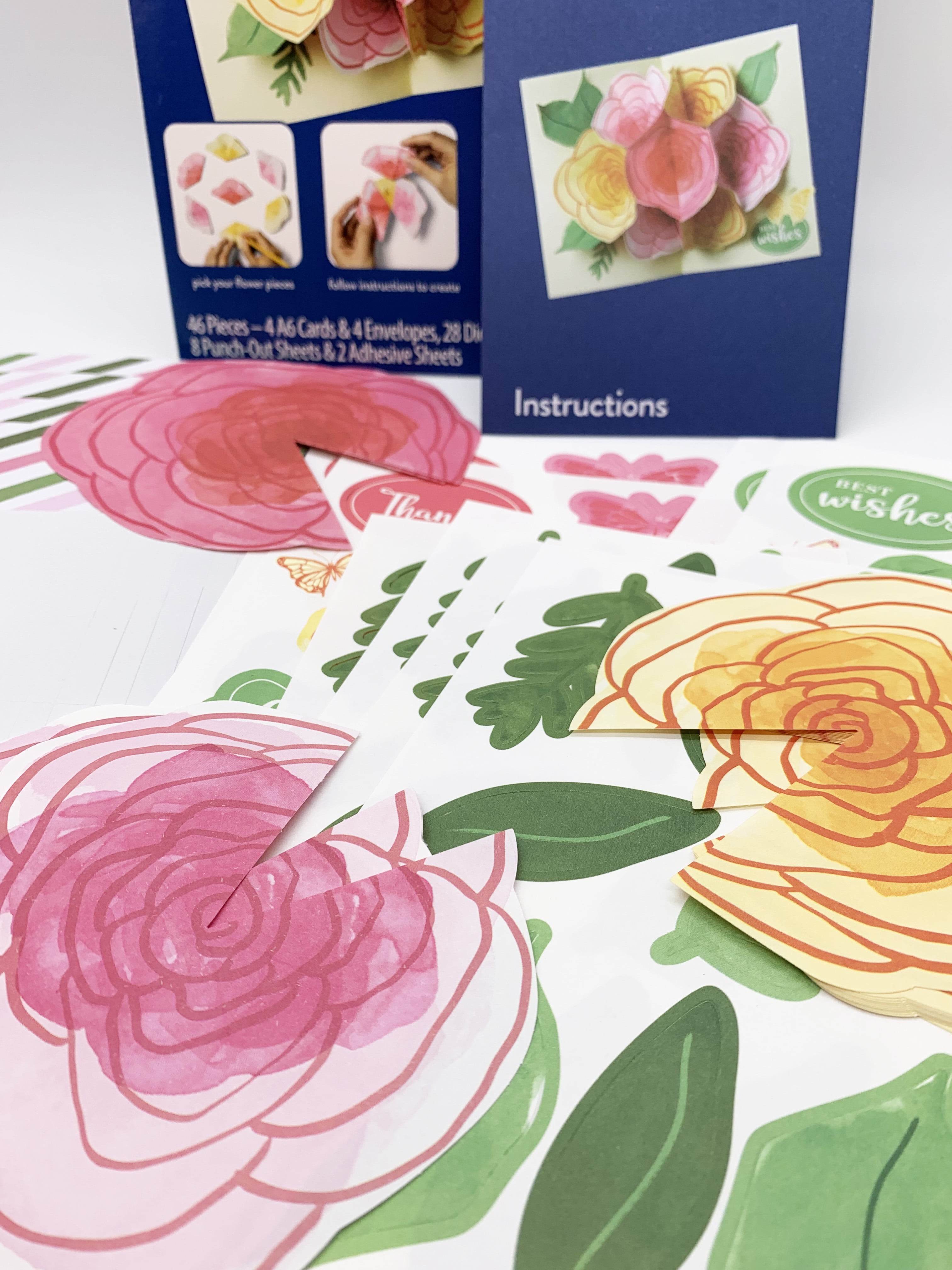 Hello Hobby Roses Pop-up Card Kit, 46 Piece - Walmart.com