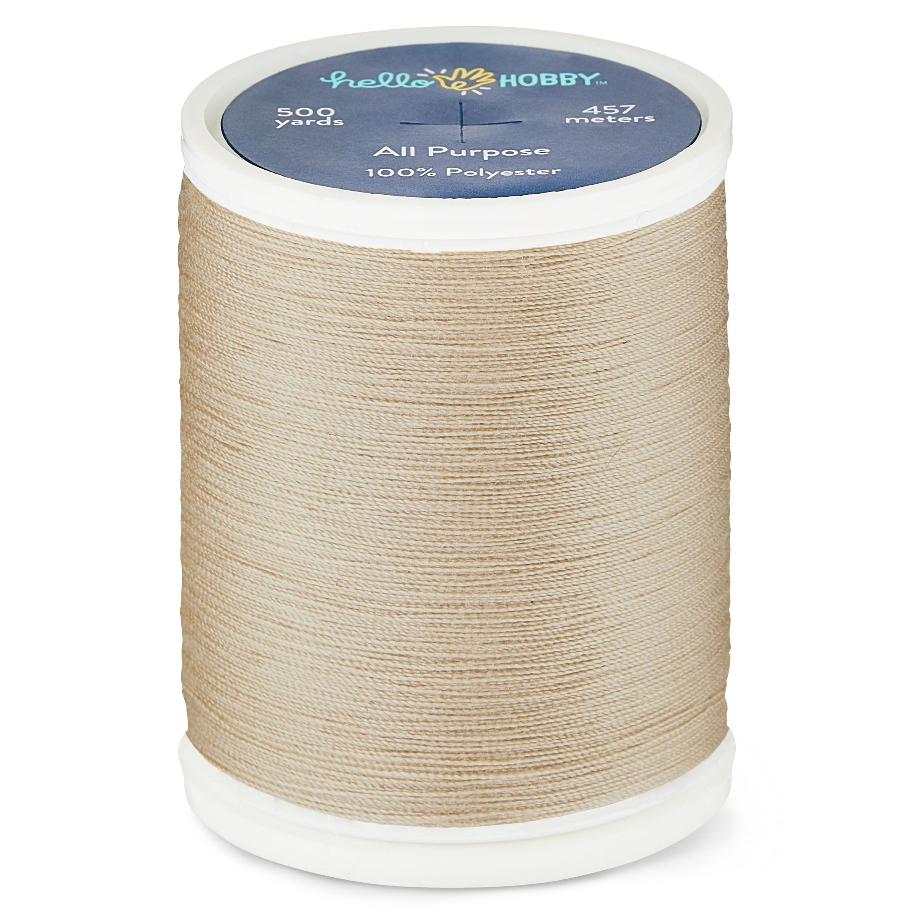 Hello Hobby Sand 100% Polyester All Purpose Sewing Thread, 500 Yards ...