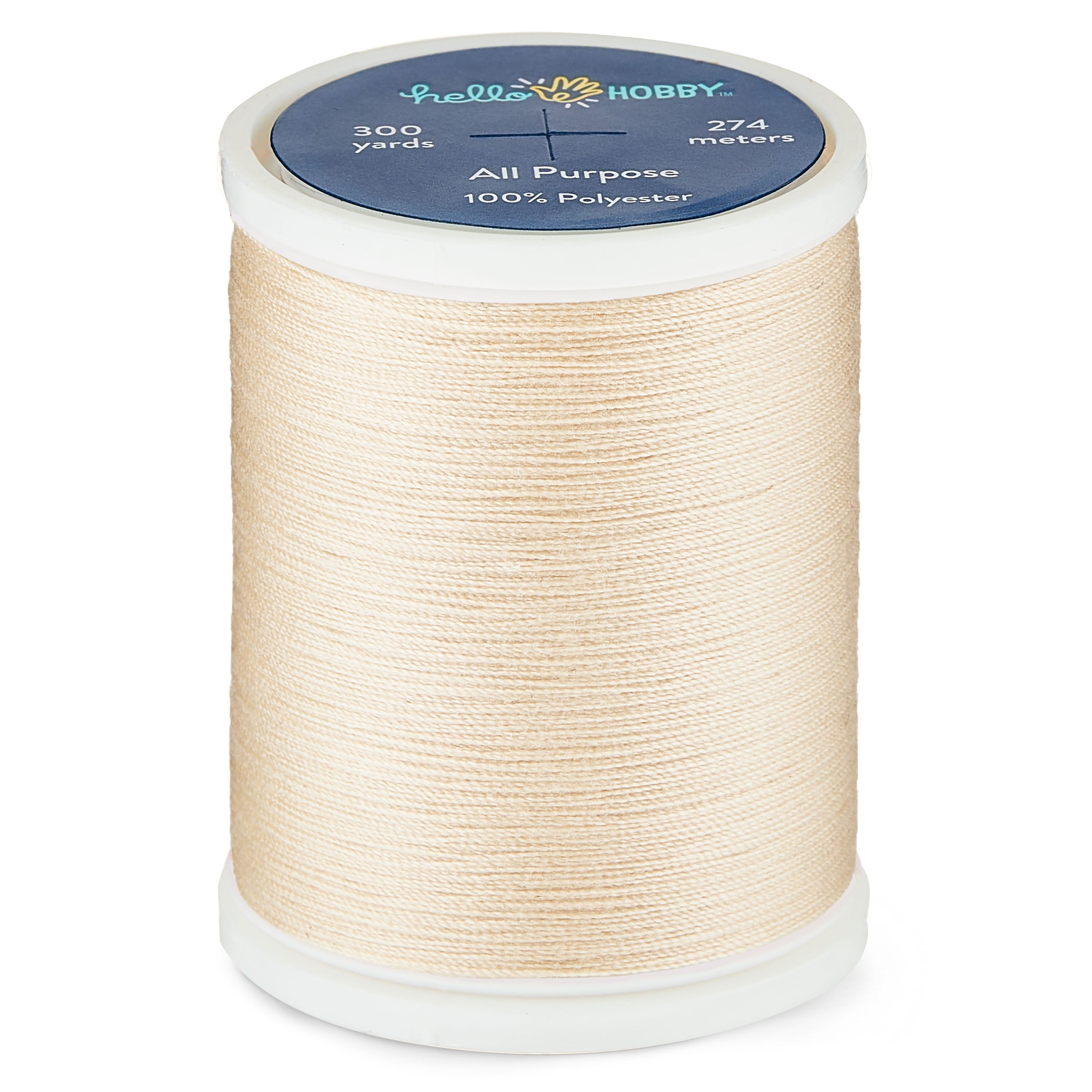 Hello Hobby All Purpose Sand Beige Sewing Thread Medium Weight for Hand ...