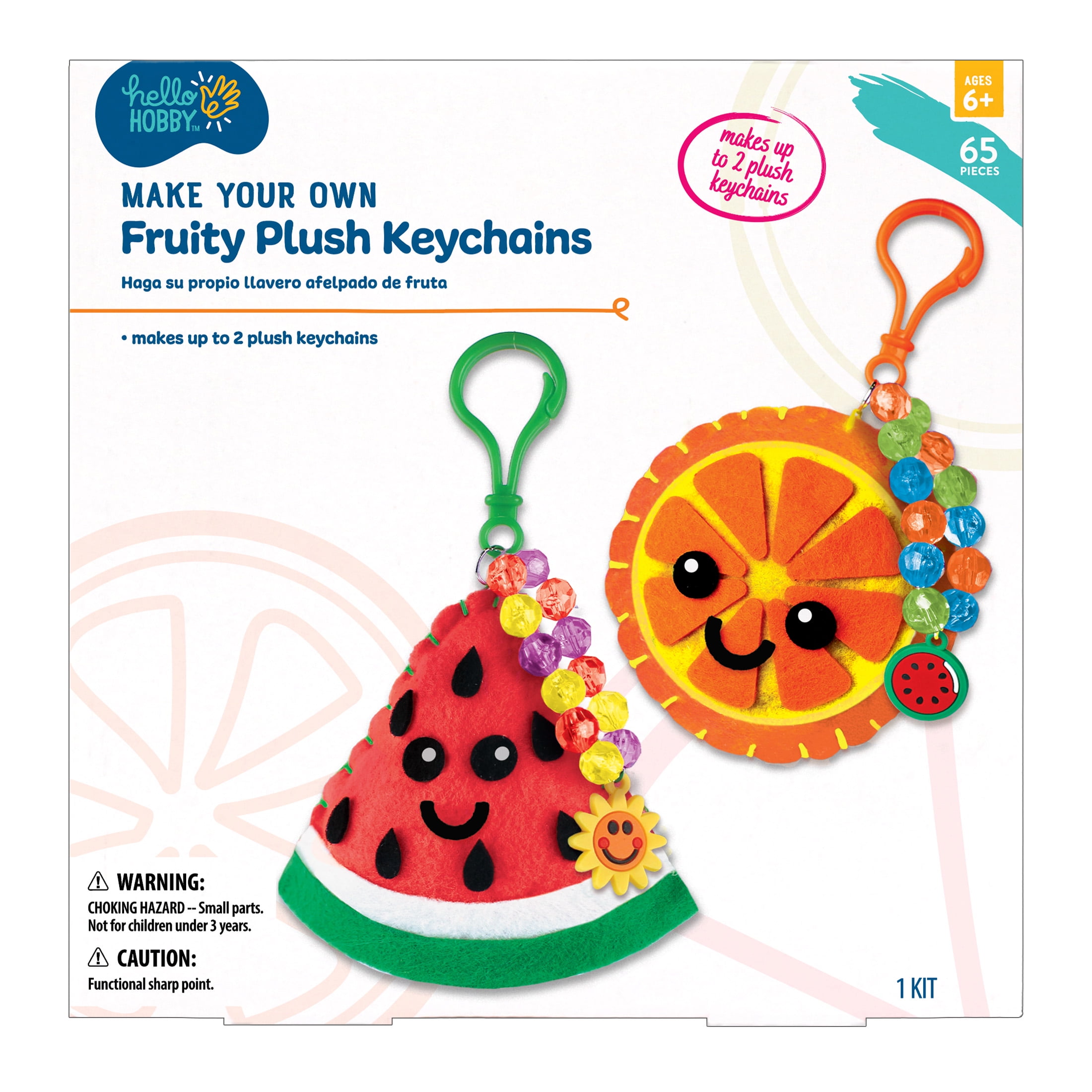 Hello Hobby Sew & Stuff Fruity Plush Keychains - Walmart.com