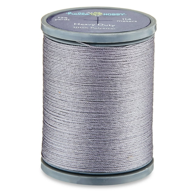 Hello Hobby Slate Gray 100% Polyester Heavy Duty Thread, 125 Yards ...
