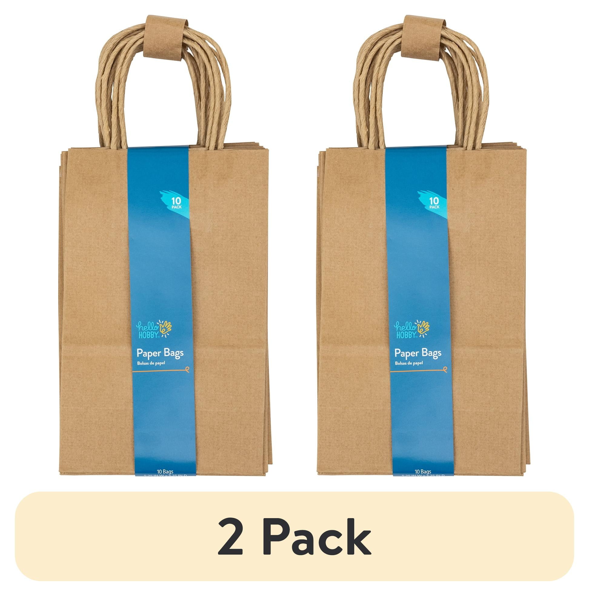 (2 pack) Hello Hobby Small Paper Bag Kraft, 10 Count - Walmart.com