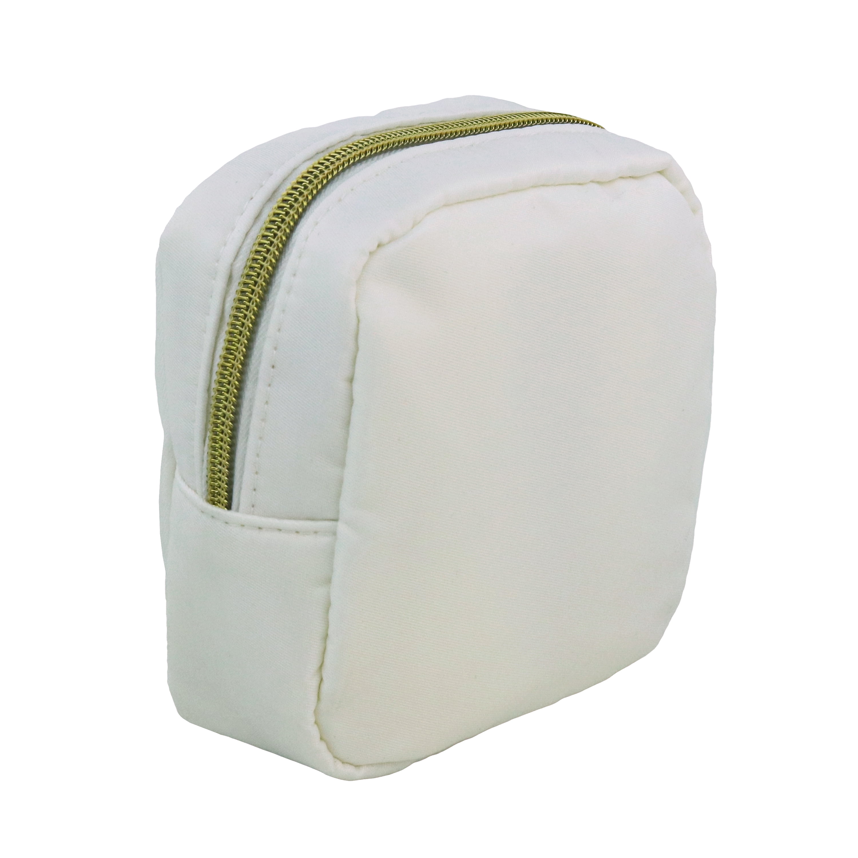 Hello Hobby Small White Craft Storage Bag with Gold Zipper, 5x2x4.75 ...