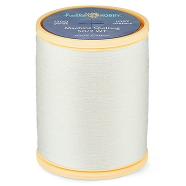 Hello Hobby White 100% Pima Cotton Quilting Thread, 50/2 WT, 1200 Yards ...