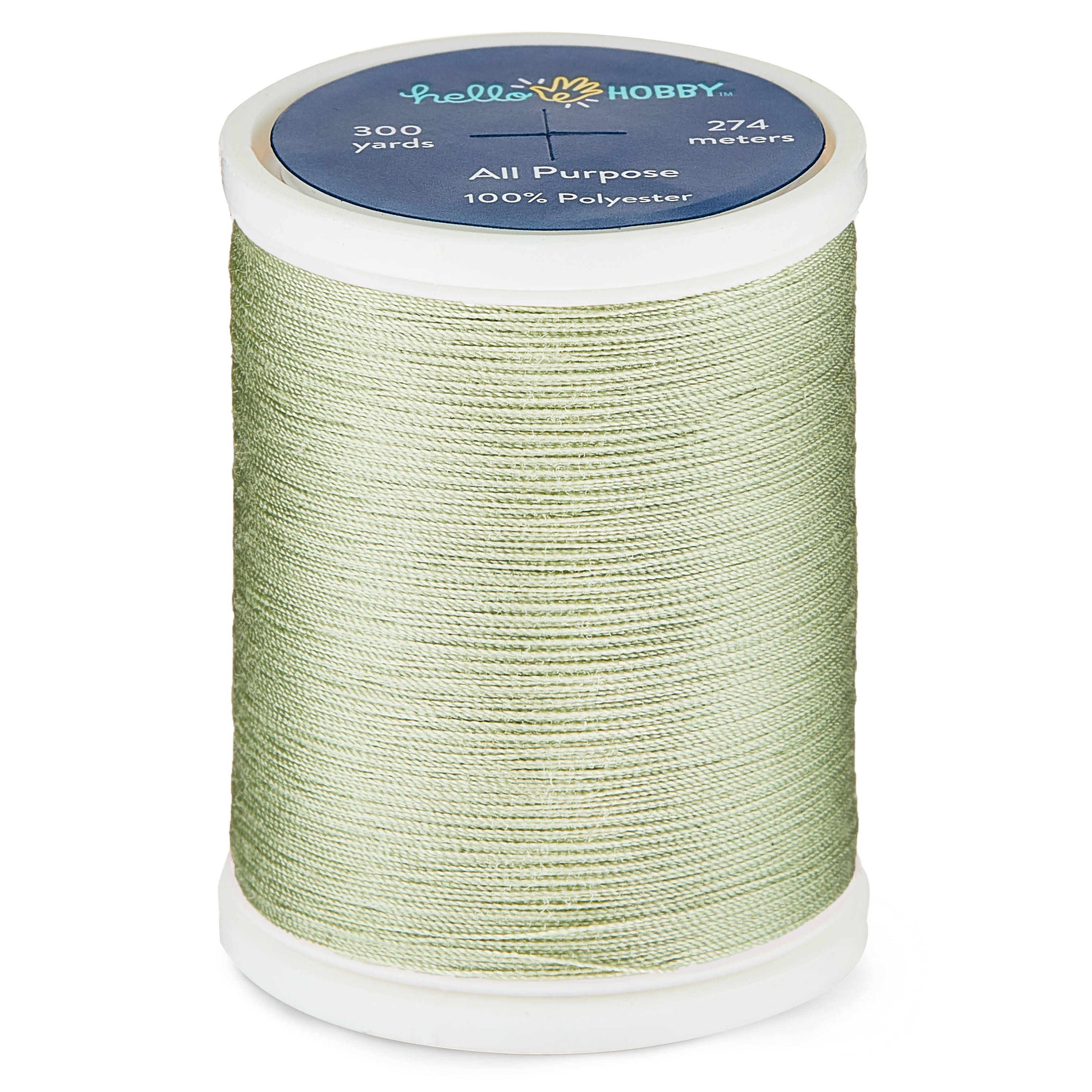 Hello Hobby Spring Bud Green 100% Polyester All Purpose Thread, 300 ...