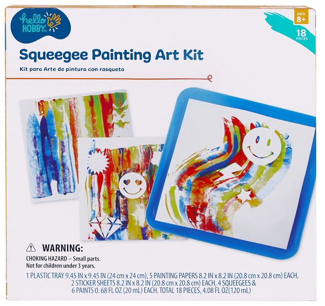 Hello Hobby Squeegee Art Kit, Multi-Color, 19 Pieces, Ages 8+ - Walmart.com