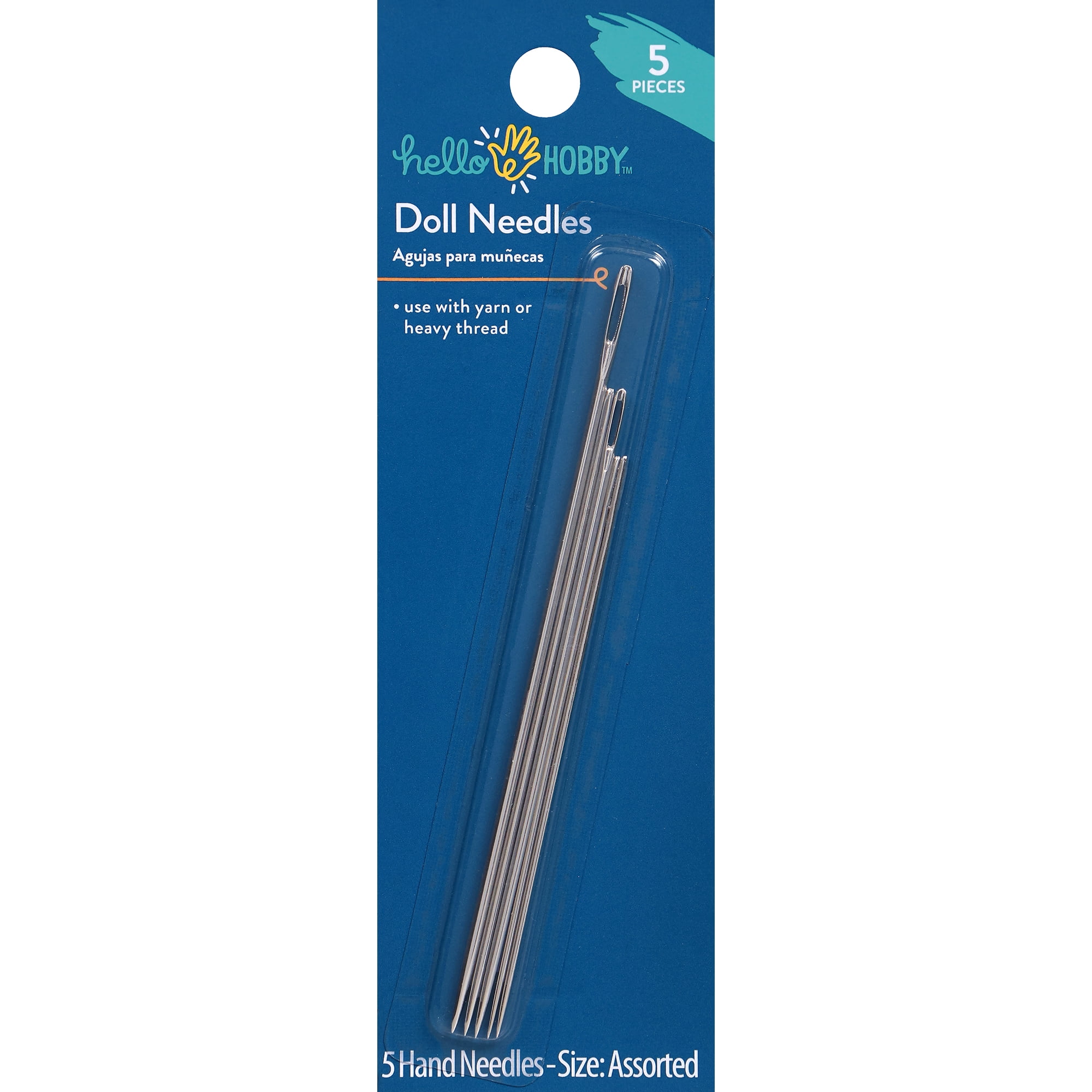 Hello Hobby Steel Doll Needles, Assorted Sizes (5 Piece) - Walmart.com
