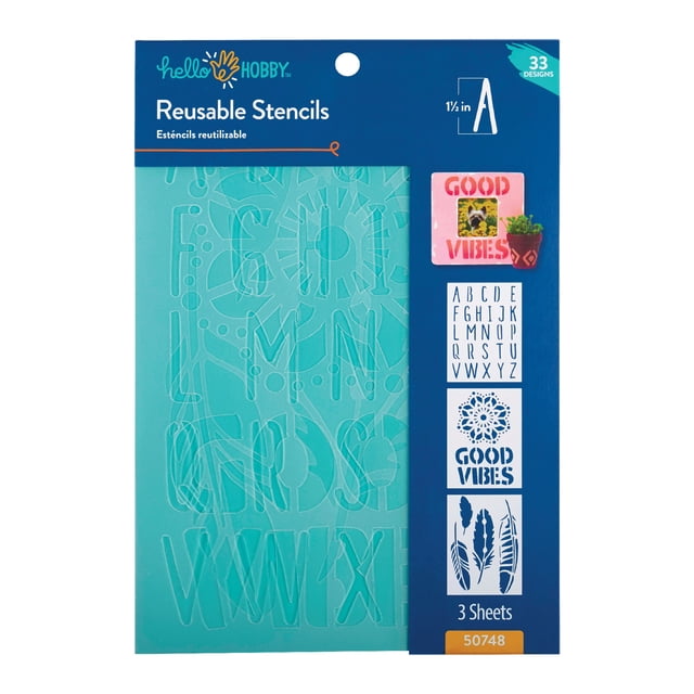 Hello Hobby Stencil Set, 7" x 10", 3 Piece, Bohemian - Walmart.com