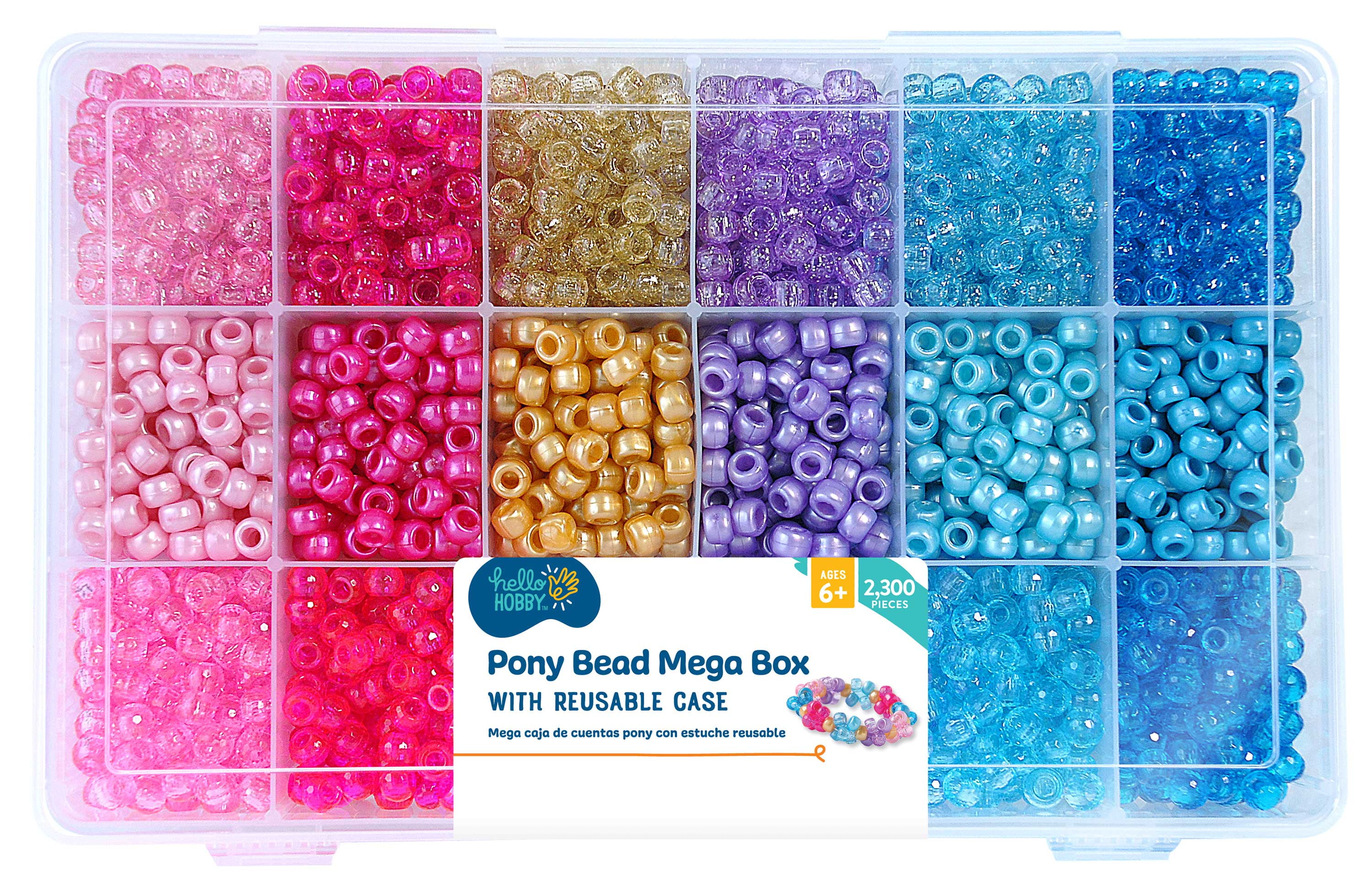 Hello Hobby - Unicorn / Princess Bead Box - 2300 Pieces - USHH6670 ...