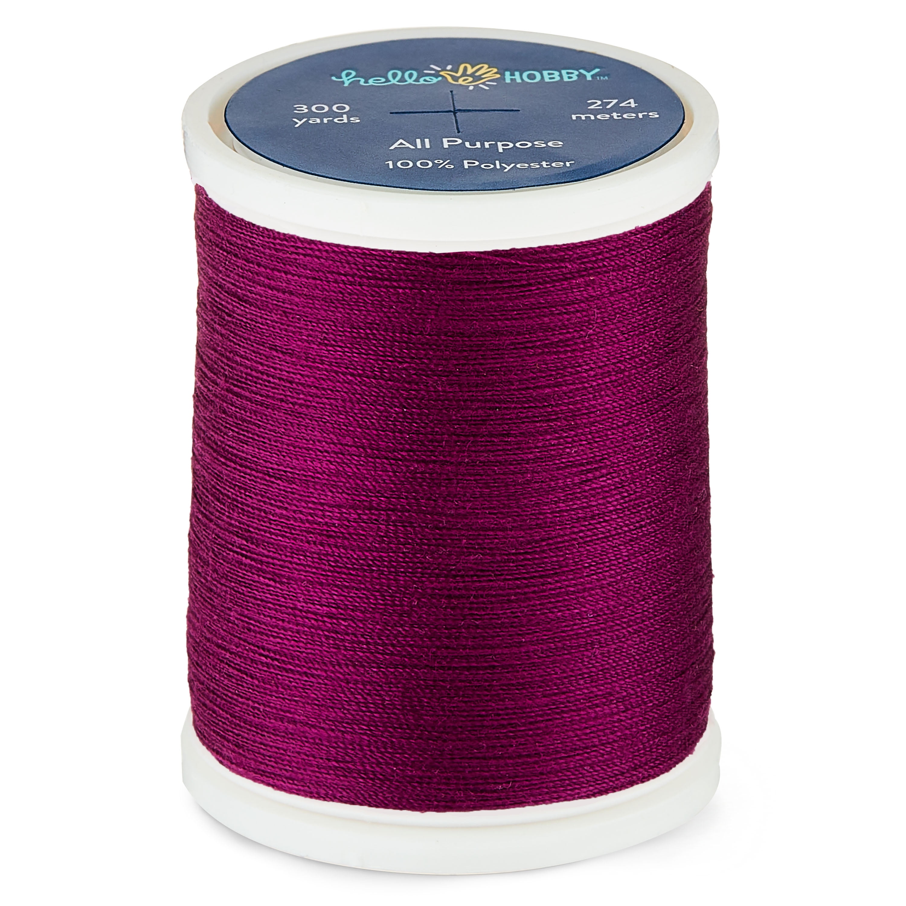 Hello Hobby Violet 100% Polyester All Purpose Thread, 300 Yards - Walmart.com