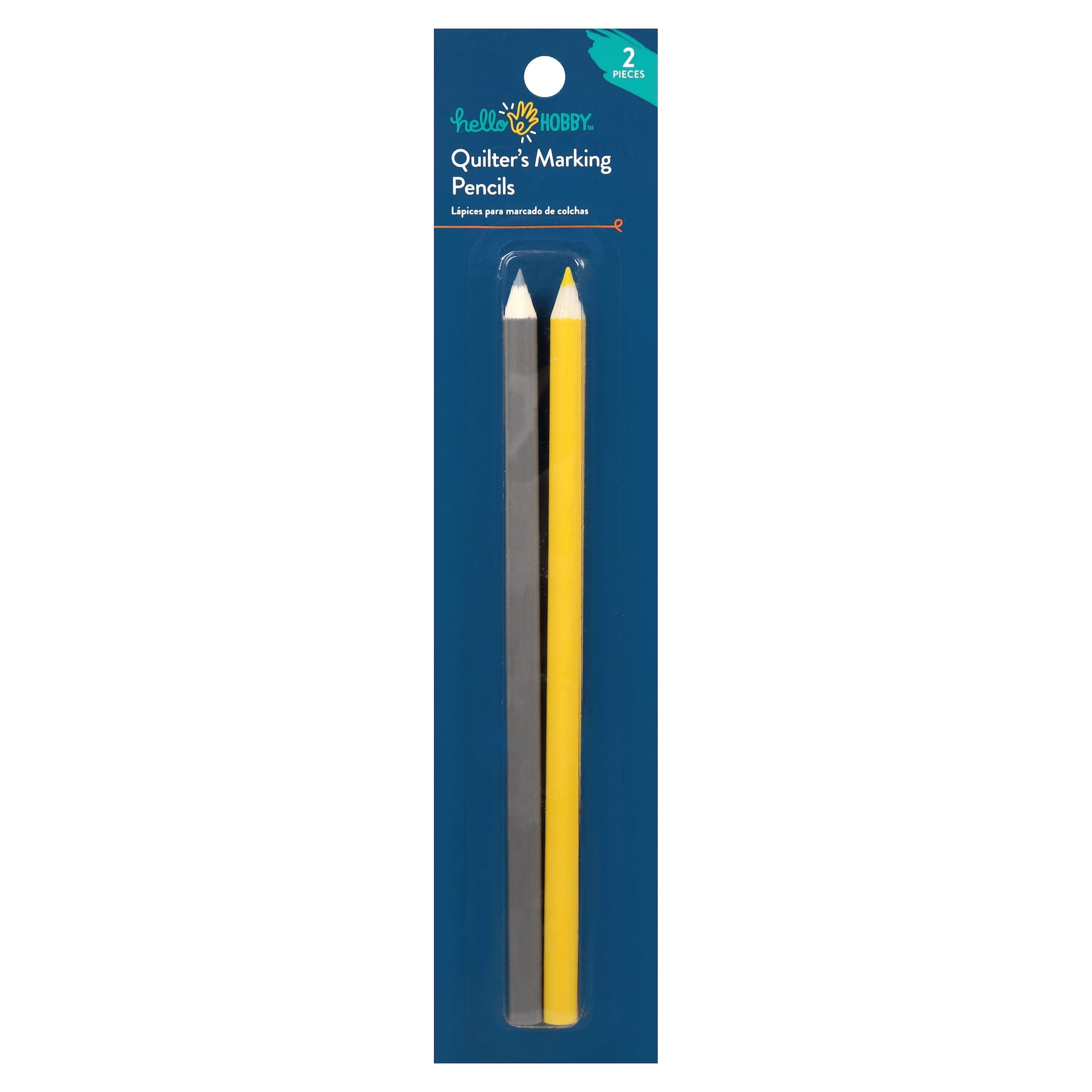 Hello Hobby Water-Soluble Fabric Marking Pencils 2 Count Gray and ...