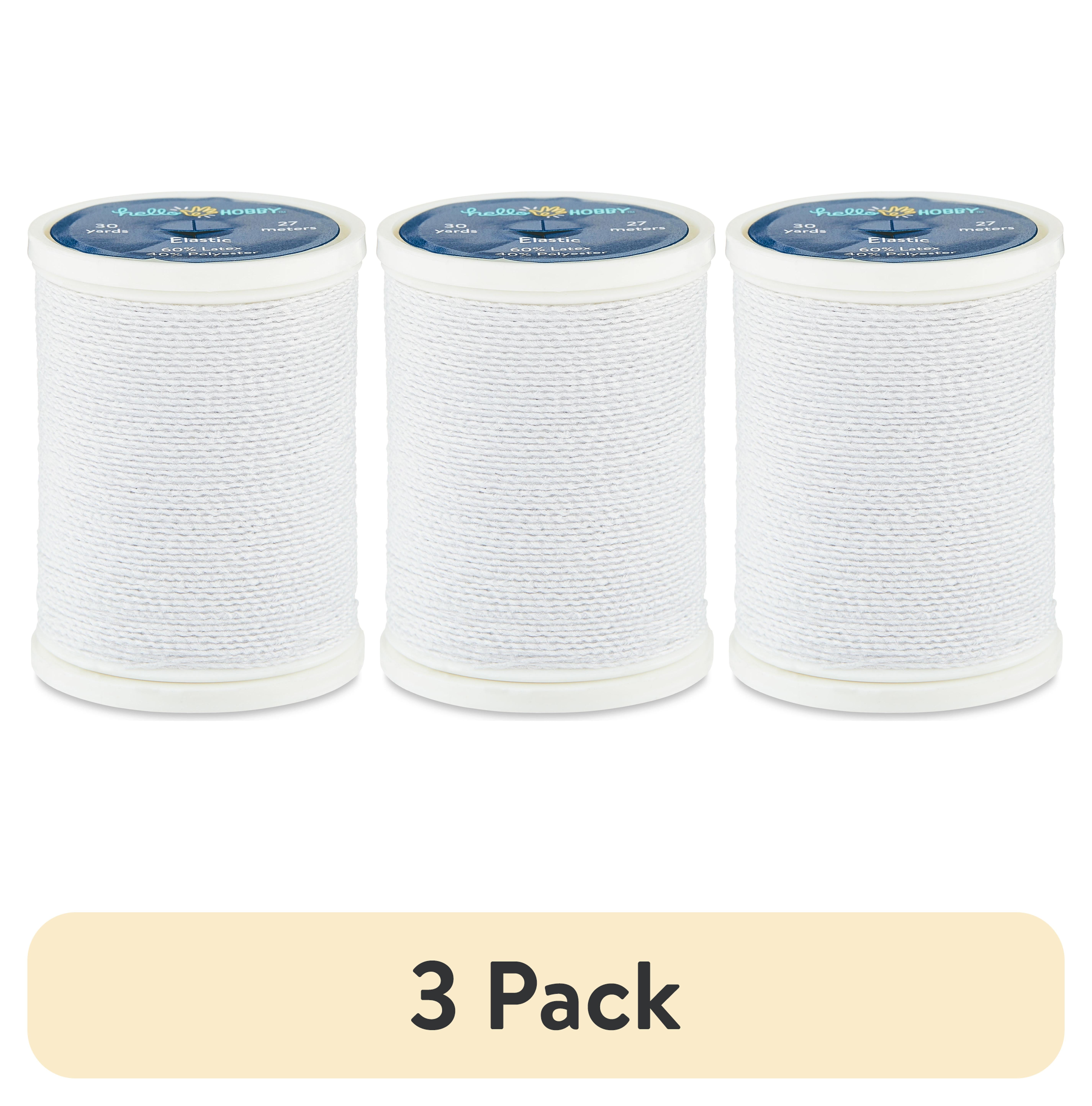 (3 pack) Hello Hobby White Elastic Thread, 30 Yards - Walmart.com