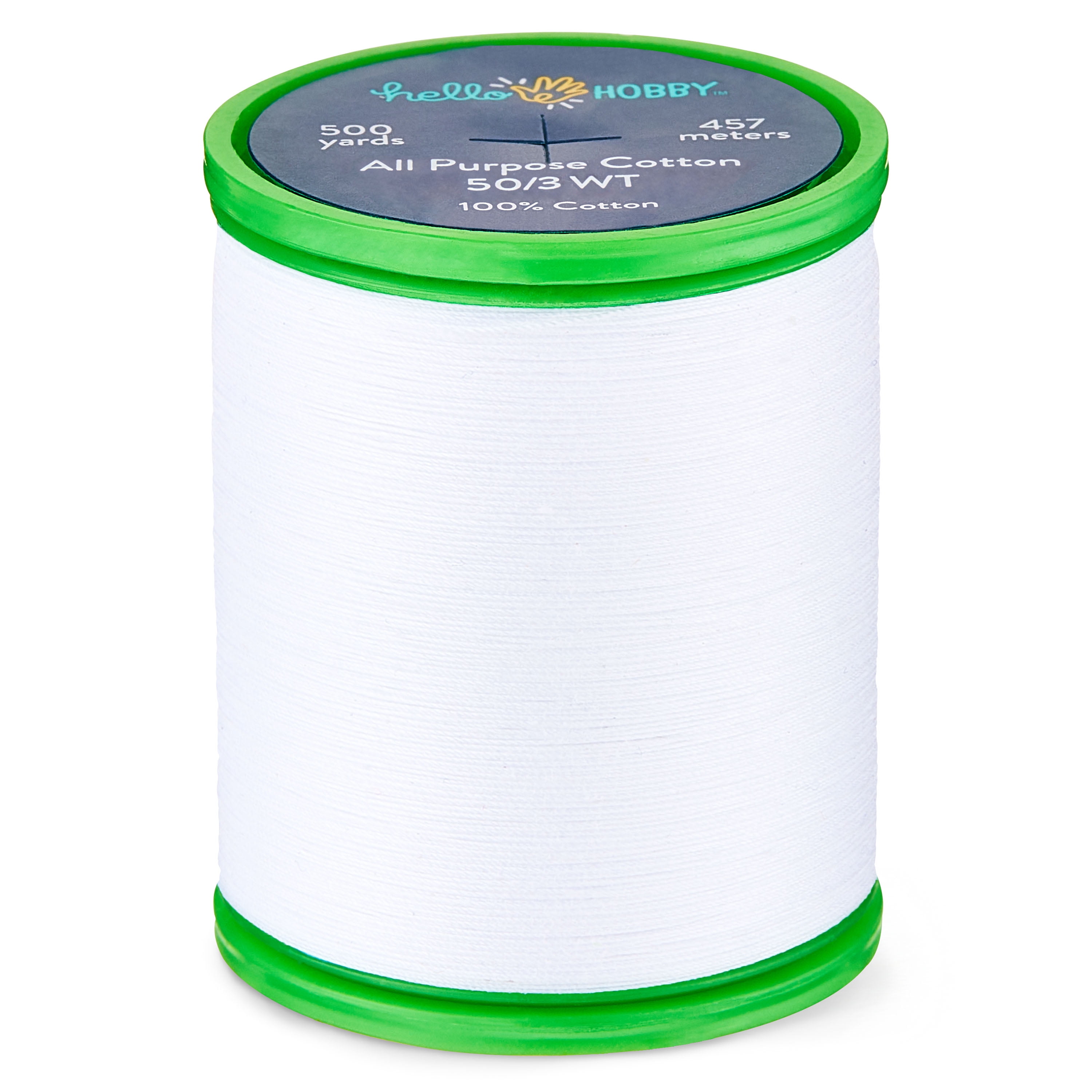 Hello Hobby White Pima Cotton Thread 50/3 WT for Hand and Machine ...