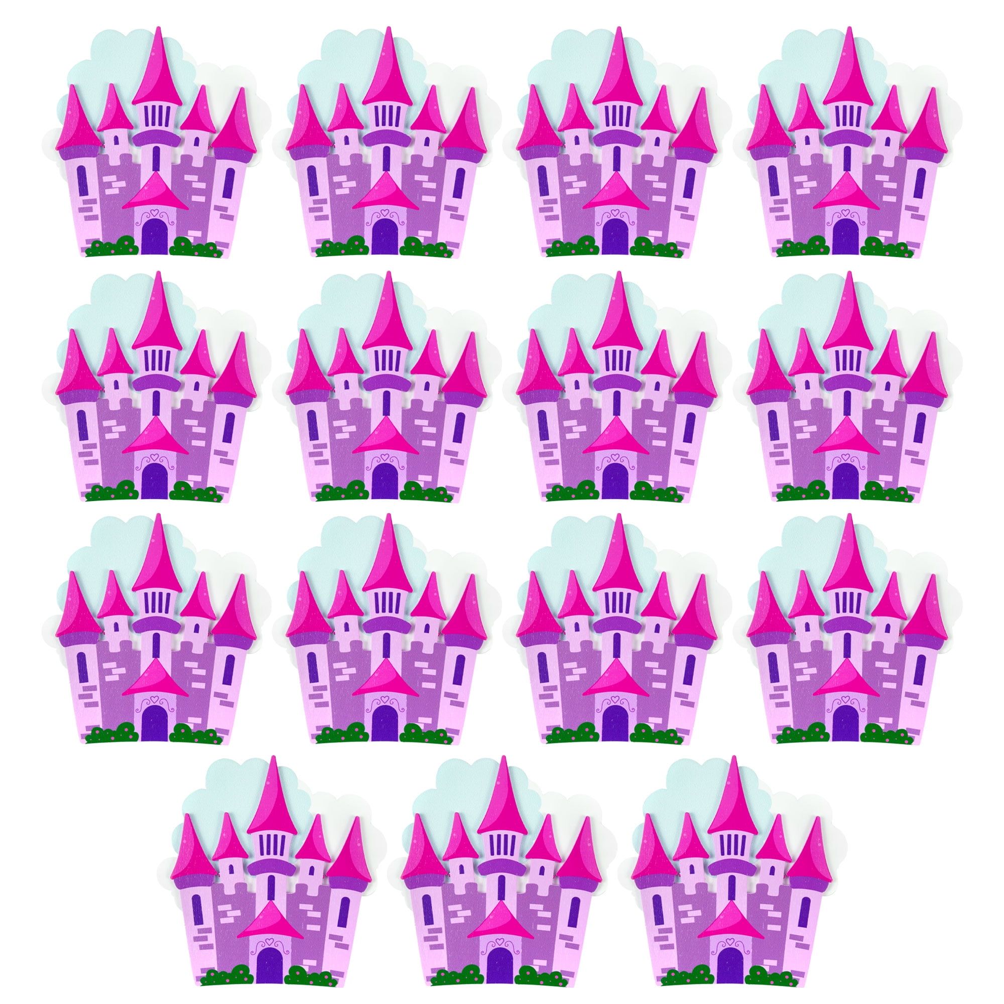 Hello Hobby Wood Castle Shapes, 15 Pre-Painted Wooden Castles, 4 in. x ...