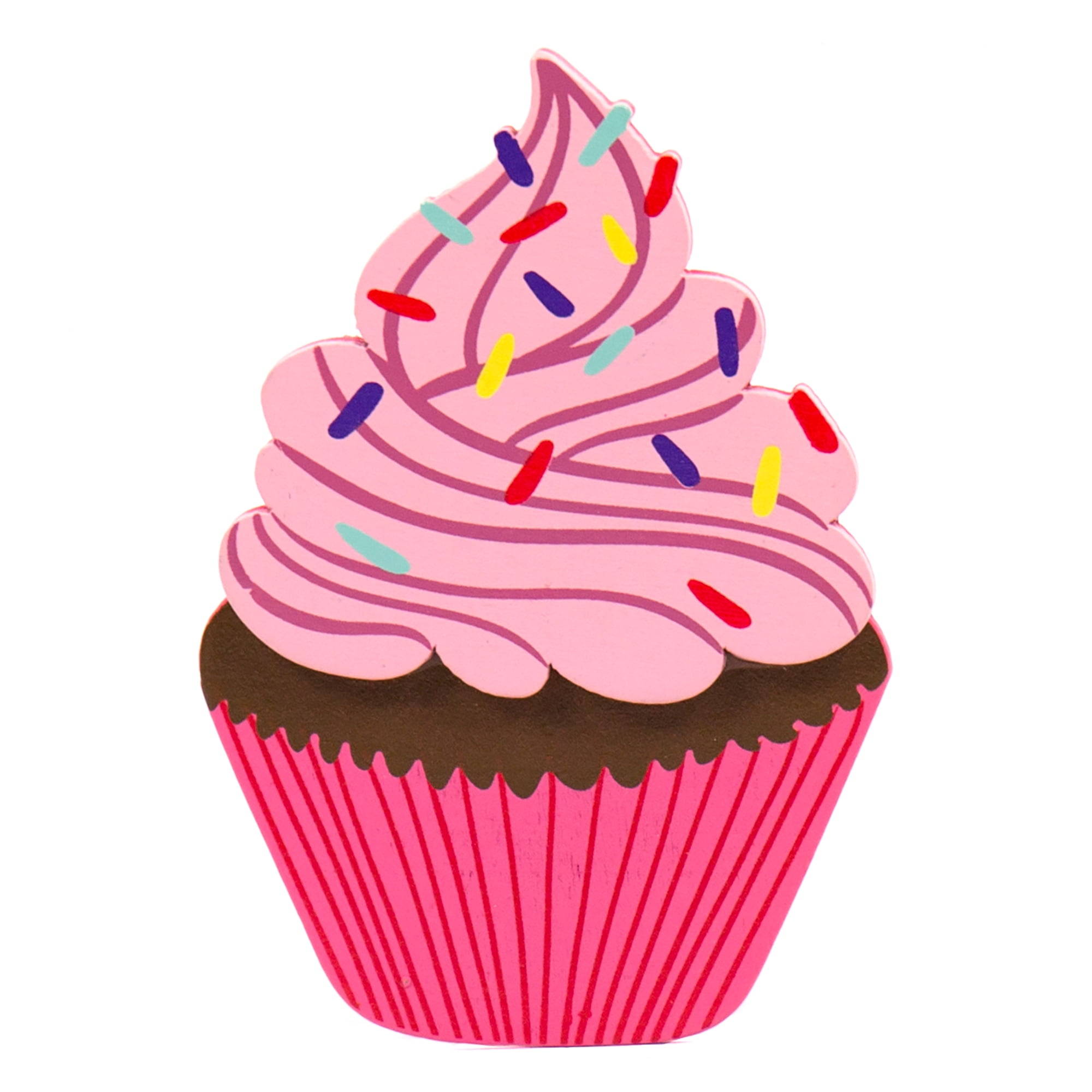 Hello Hobby Wood Cupcake Shape, Pre-Painted, 4 in. x 4 in. - Walmart.com