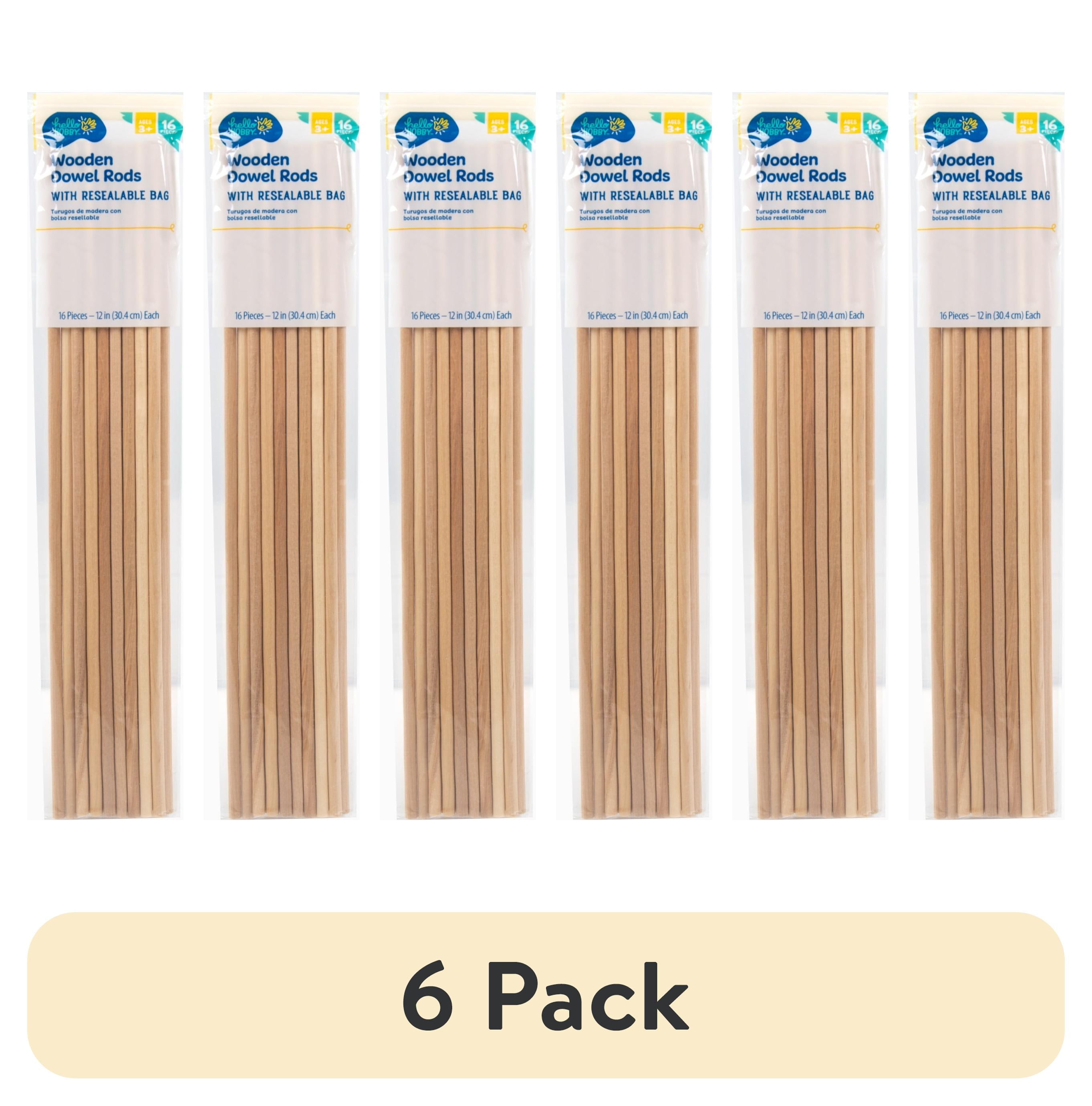 (6 pack) Hello Hobby Wood Dowels, 16-Pack - Walmart.com