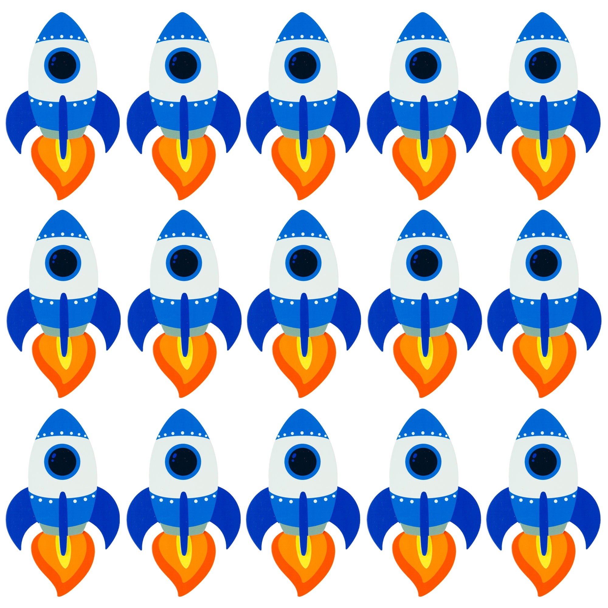 Hello Hobby Wood Rocket Shapes, 15 Pre-Painted Wooden Rockets, 4 in. x ...