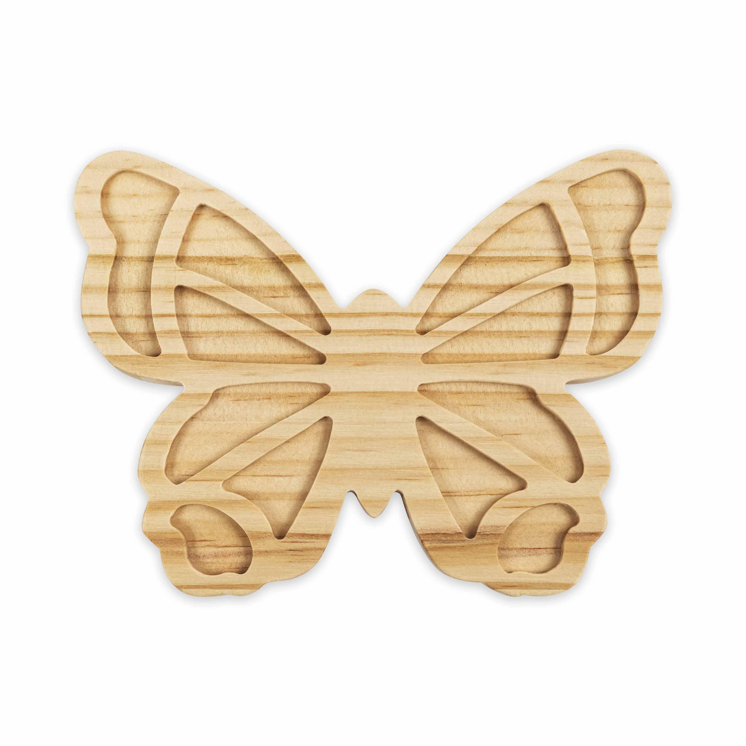 Hello Hobby Wooden Butterfly Craft Project Unfinished Layers for Kids 5 ...