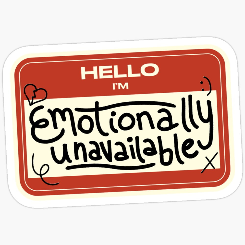 Hello! I'M Emotionally Unavailable Sticker Phone Decal Water Bottle ...