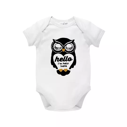 Hello I'M New Here Baby Bodysuit, Newborn Gift, Unisex Baby Shower Gift ...