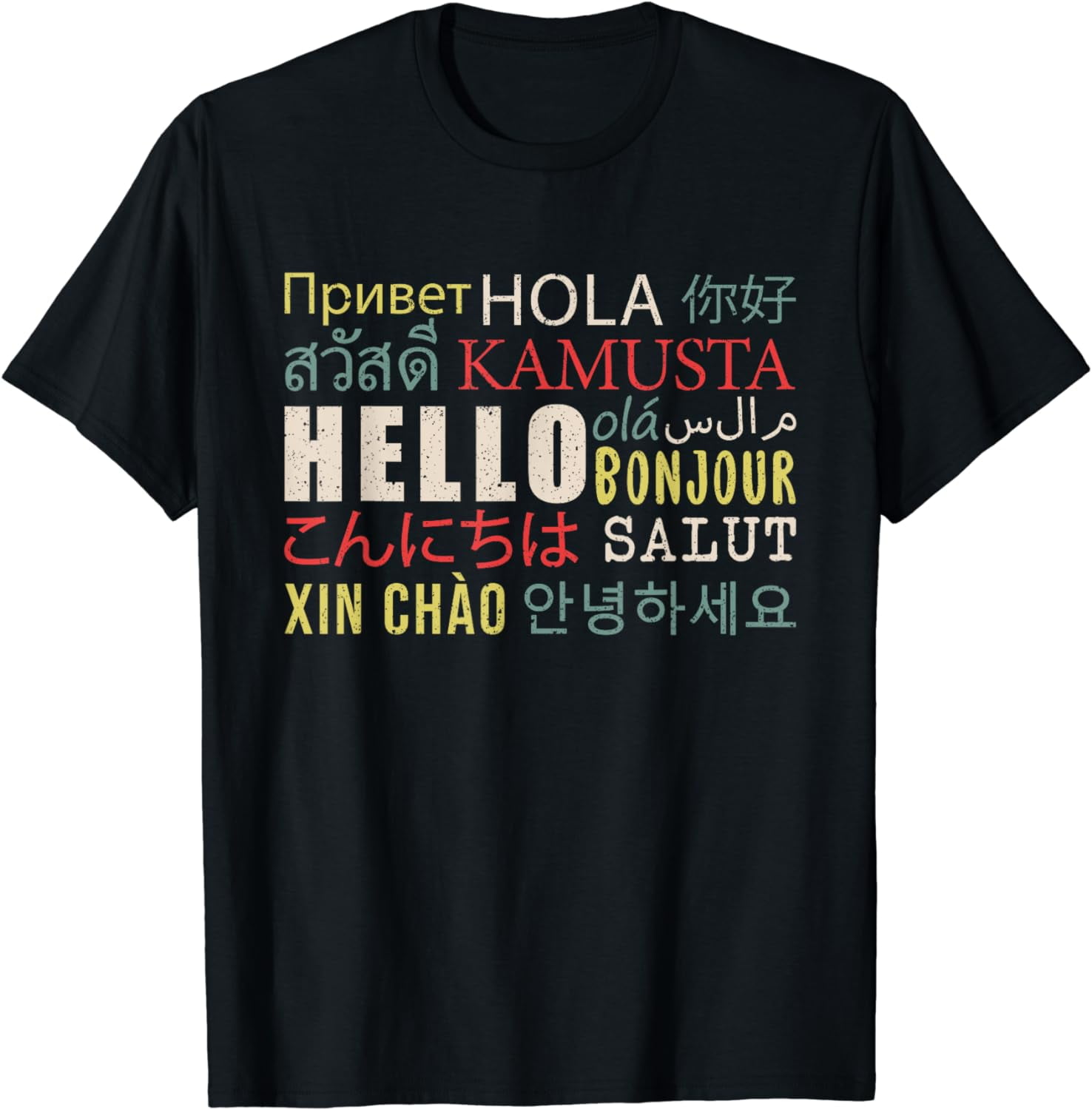 Hello In Different Languages ELL English Language Learning T-Shirt ...