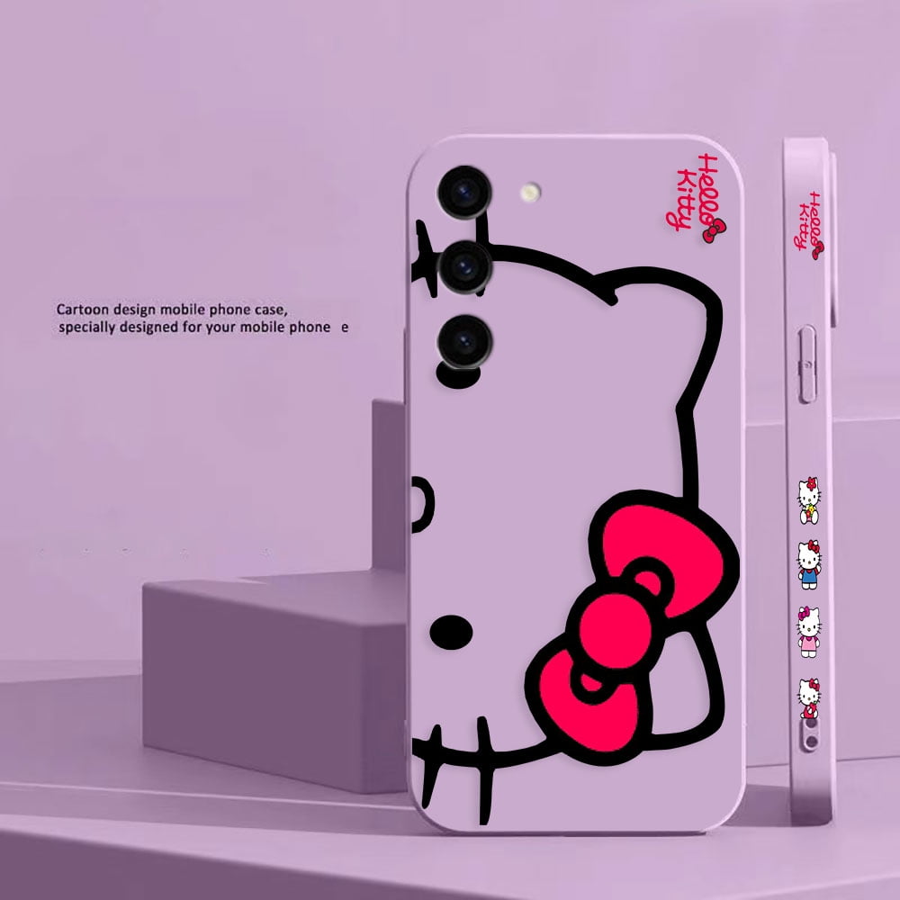 Hello K-Kitty Cat Line Art Phone Case For Samsung S23 S22 S21 S20 FE S11 S11E S10 S10E S9 S8 S30 ...