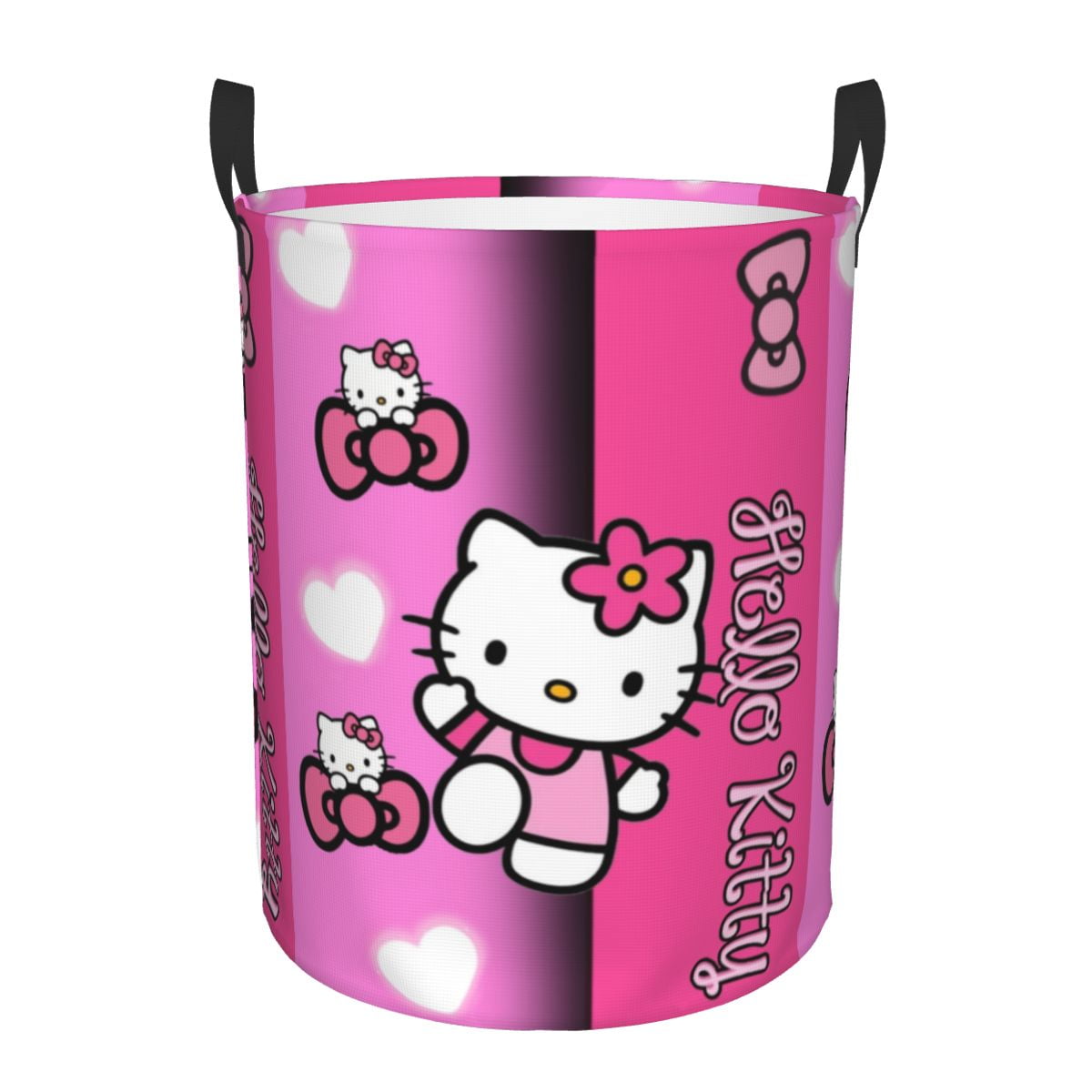 Hello Ki-tty Laundry Basket Foldable Cartoon Clothes Toy Hamper Storage ...