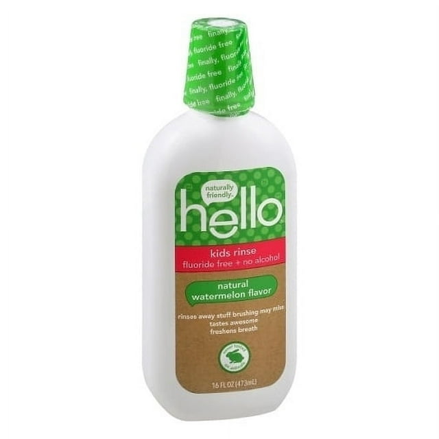 Hello Kids Natural Watermelon Flavor Rinse, Flouride Free, 16 oz ...