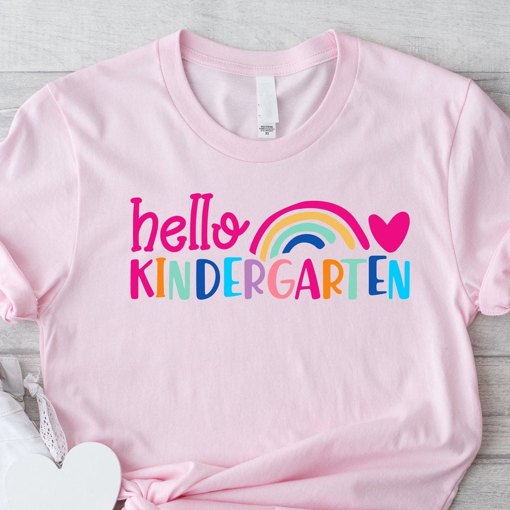 Hello Kindergarten Colorful Rainbow Shirt,Hello Kindergarten Shirt,2023 ...