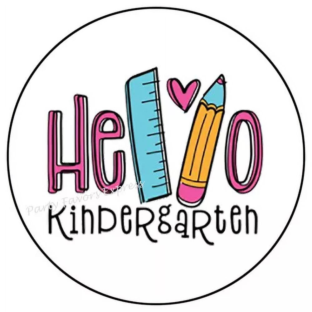 Hello Kindergarten School Sticker Party Favors Sticker Envelope Seals ...