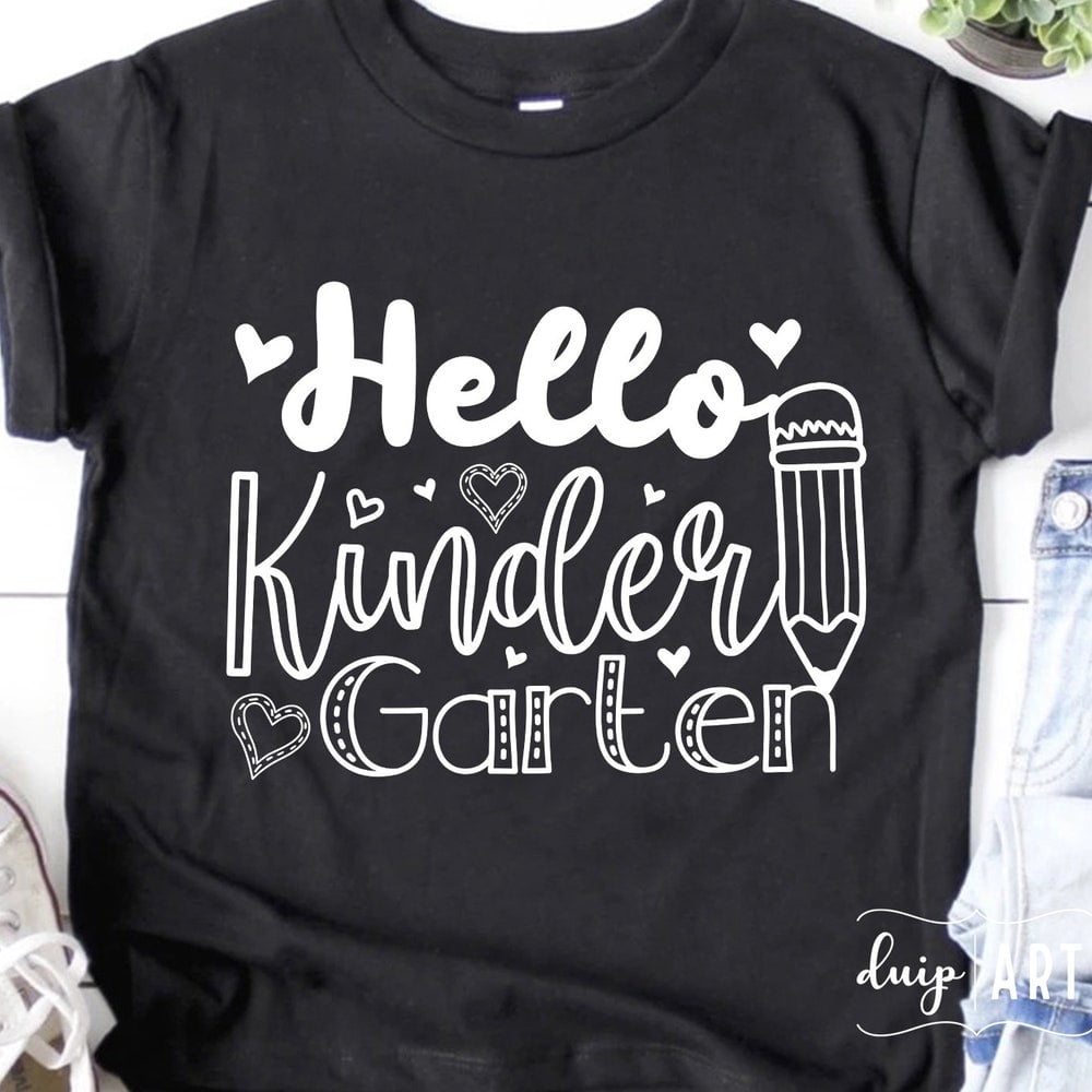 Hello Kindergarten Shirt, Back To School Shirt, Cricut Shirt, 1St Day ...