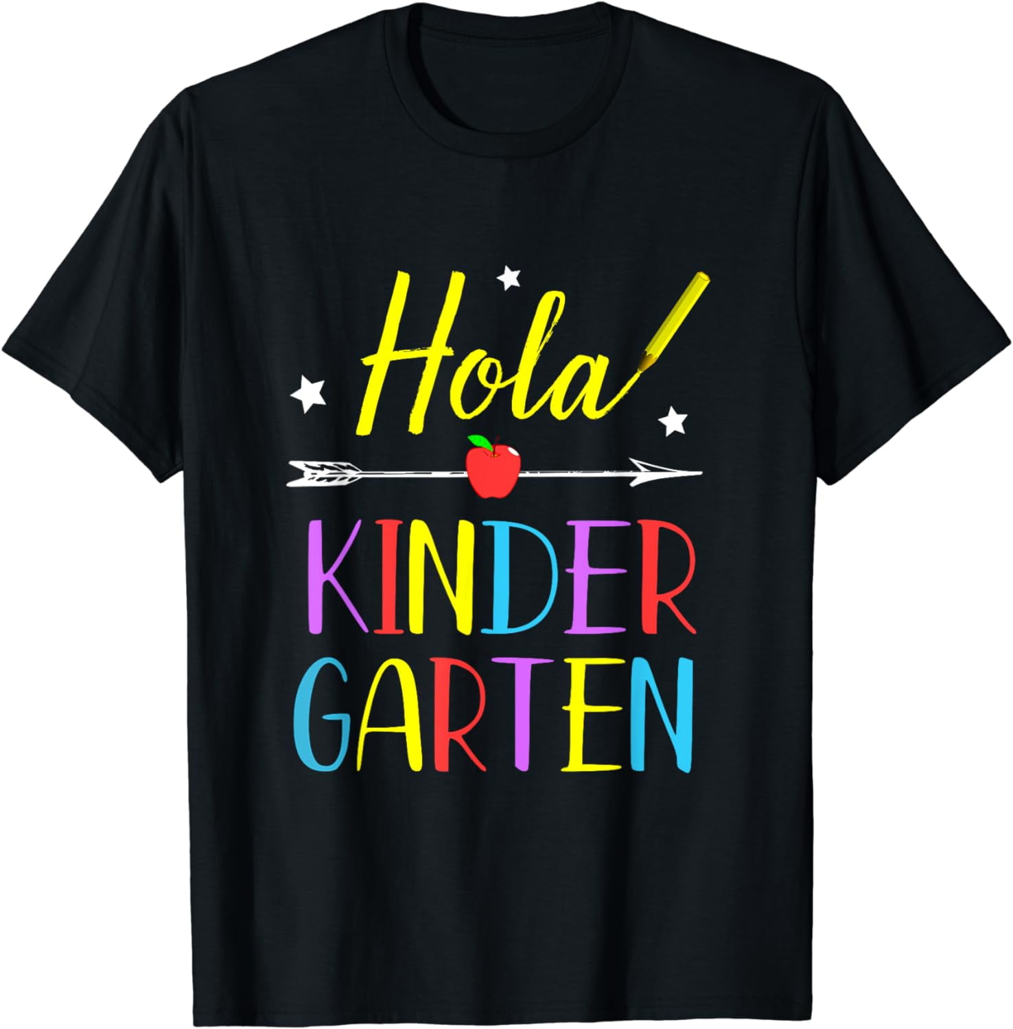 Hello Kindergarten Spanish Teacher Kids 1st day of School T-Shirt ...