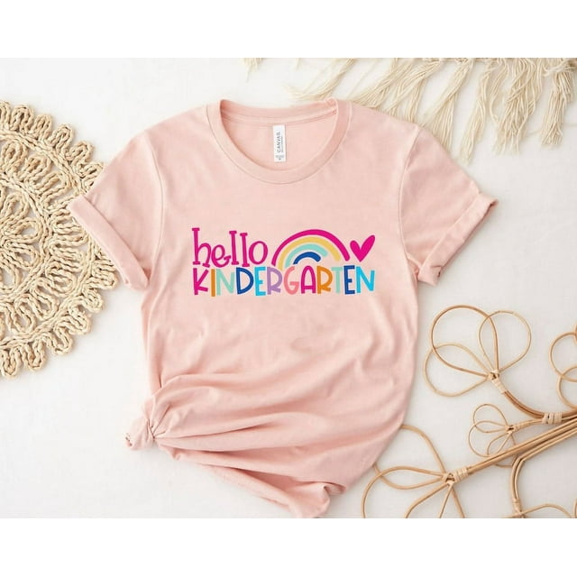 Hello Kindergarten T-Shirt, Kindergarten Student Shirt, First Day of ...