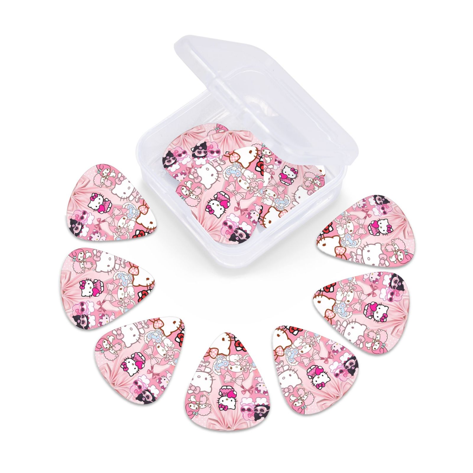 Hello Kitty 10 12 Piece Guitar Picks Set With Holder For Acoustic ...