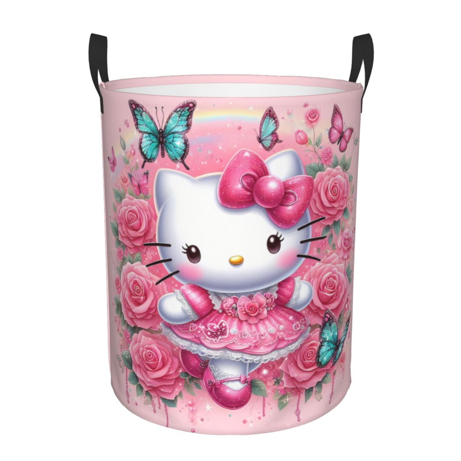 Hello Kitty(102)Laundry Hamper Large Laundry Basket,38/62L Circular ...