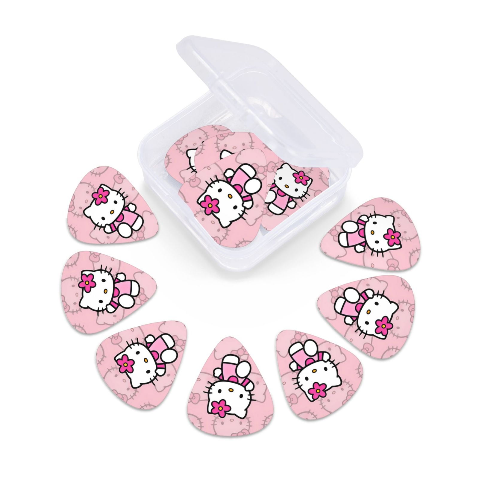 Hello Kitty 12 Piece Guitar Picks Set With Holder For Acoustic ...