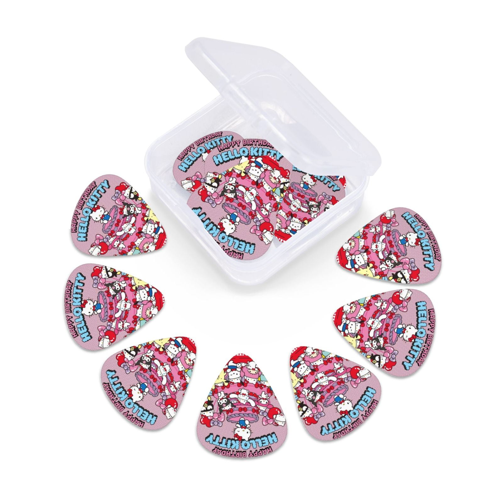 Hello Kitty 12 Piece Guitar Picks Set With Holder For Acoustic ...