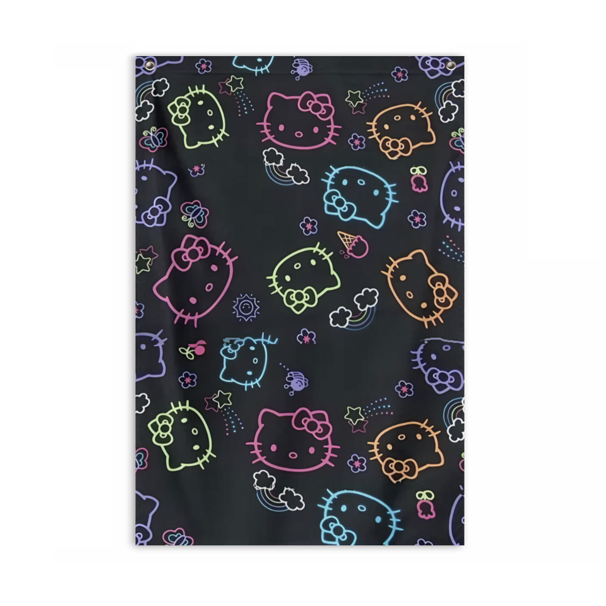 Hello Kitty 120x180cm with shading cloth Double vertical flag multi ...