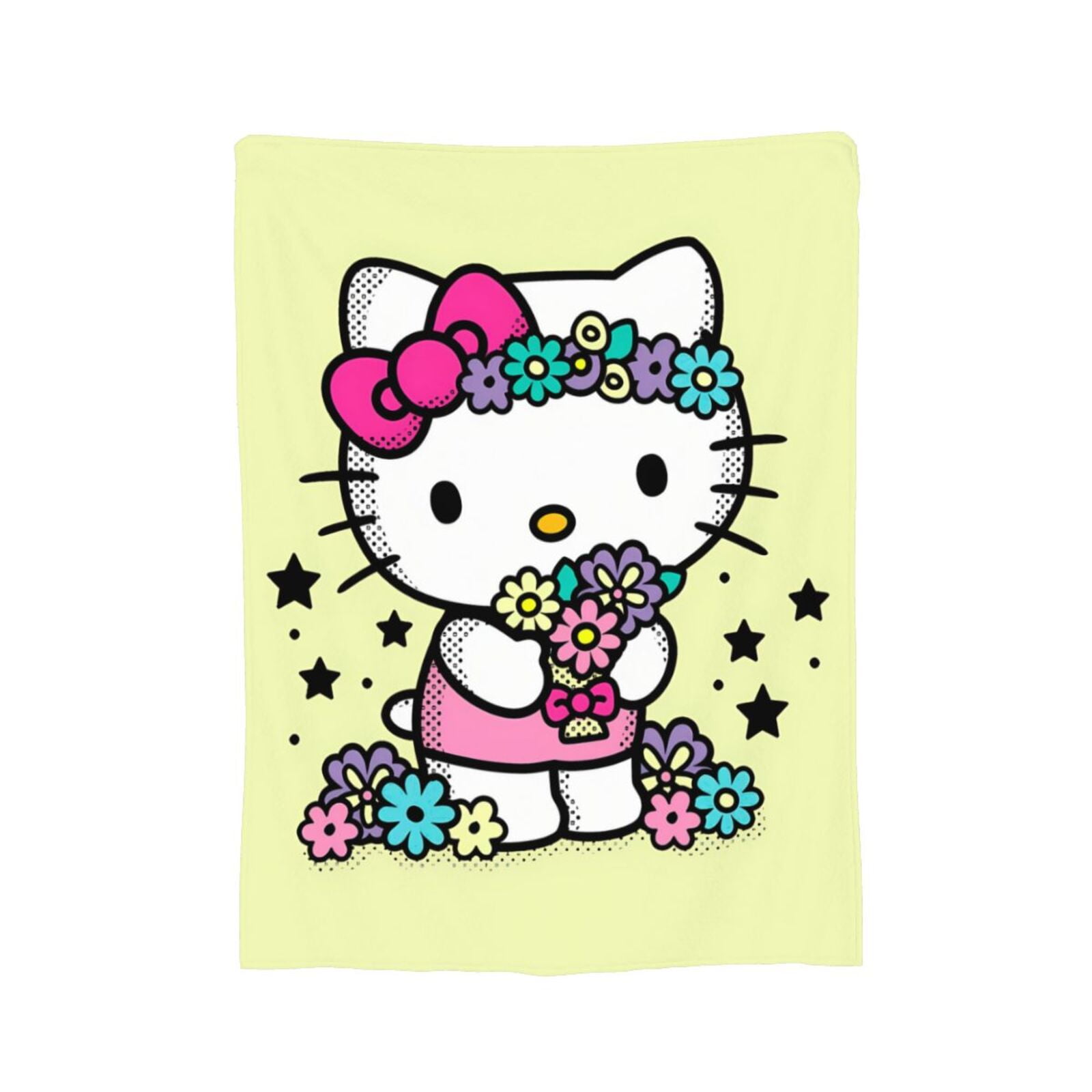 Hello Kitty(143) Throw Blanket 60"x50" Super Soft Flannel Fuzzy Sherpa ...